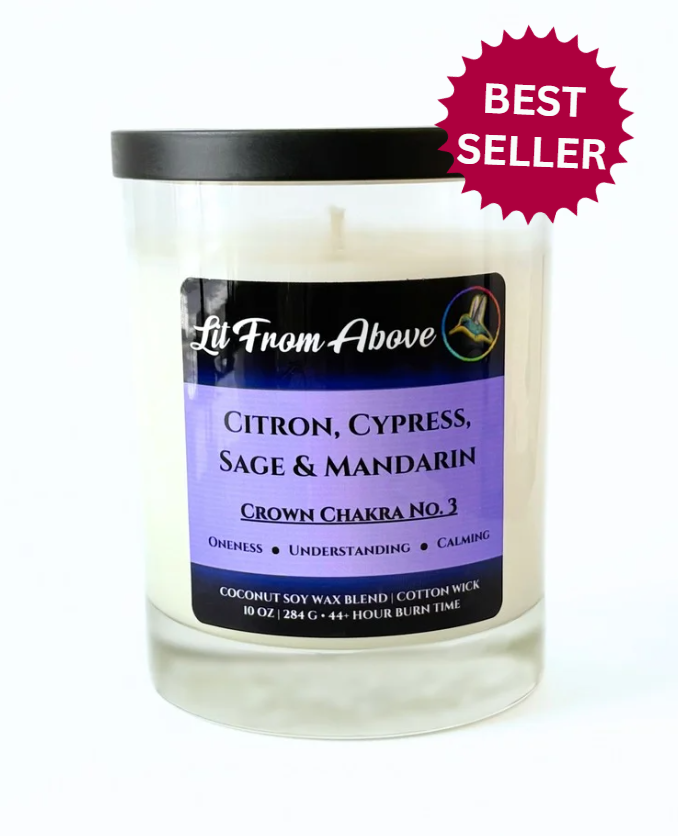 Citron, Cypress, Sage & Mandarin • 10 oz – Lit From Above